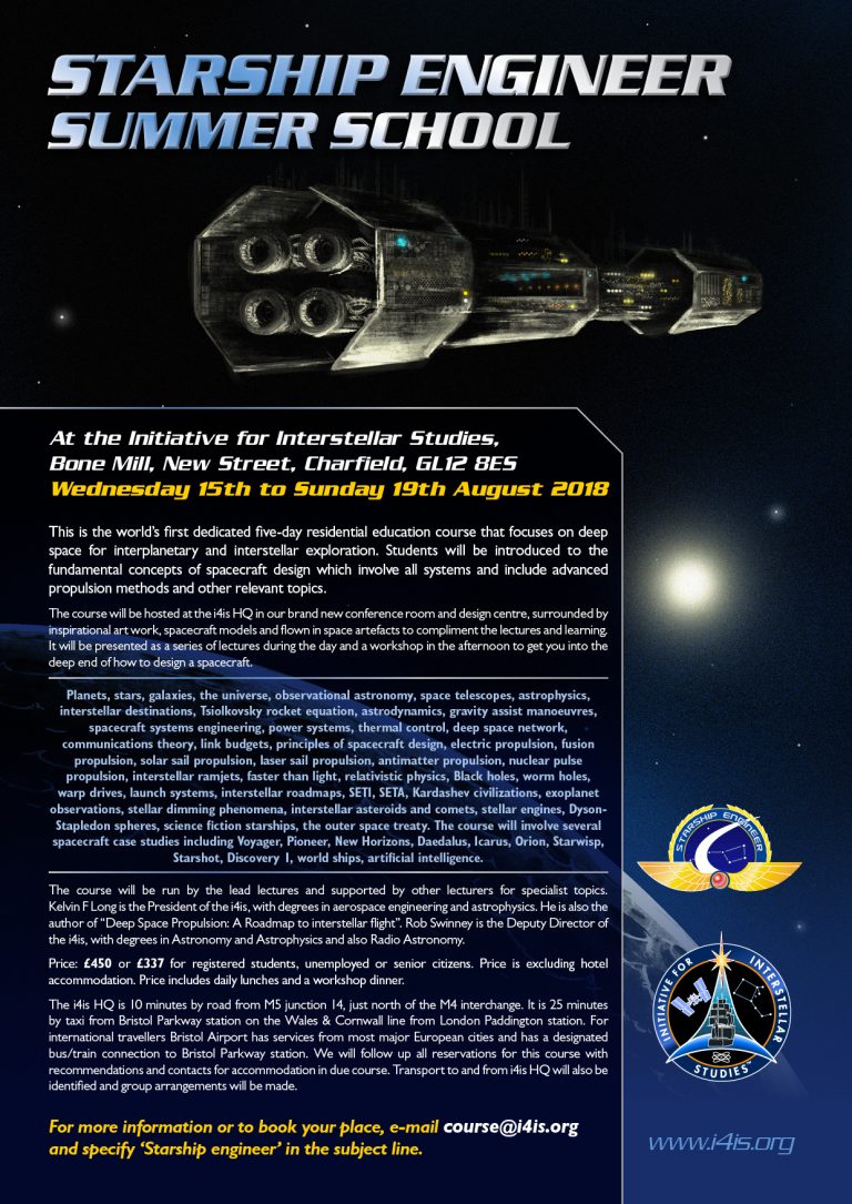 World’s First Interstellar Summer School Announced